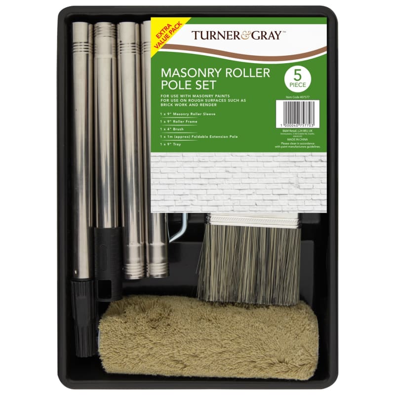 Turner & Gray Masonry Roller Pole Set 5pc | Decorating Tools | B&M