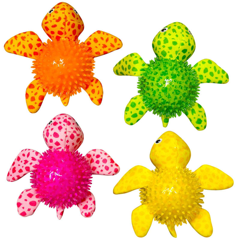 Cool Vibes Spiky Turtle Dog Toy - Orange | Dog Toys | B&M