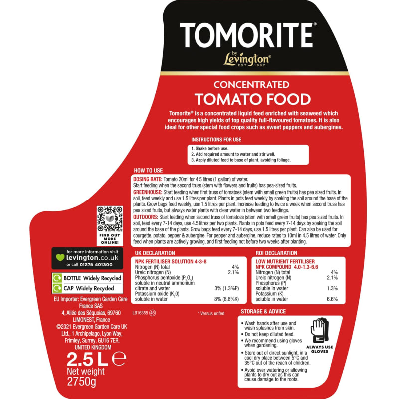 Tomorite Concentrated Tomato Food 2.5L | Plant Food - B&M