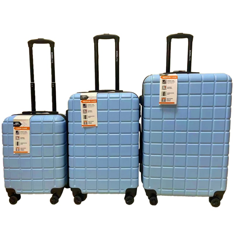 Medium Square Suitcase 65cm - Blue | Luggage | B&M