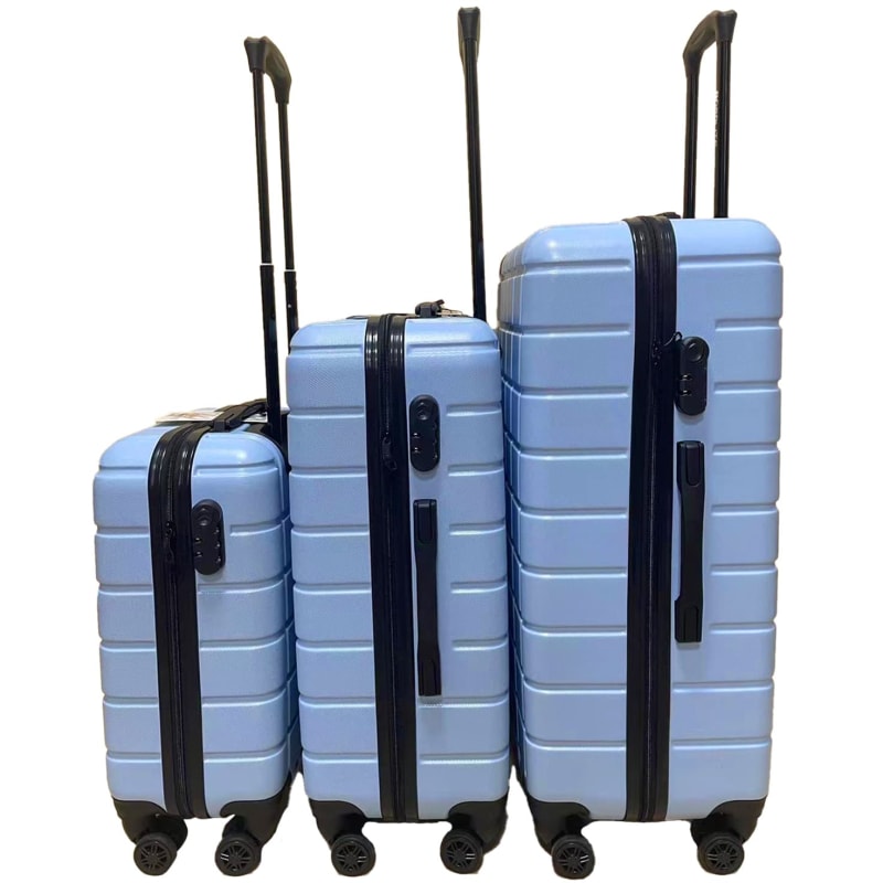 Medium Square Suitcase 65cm - Blue | Luggage | B&M