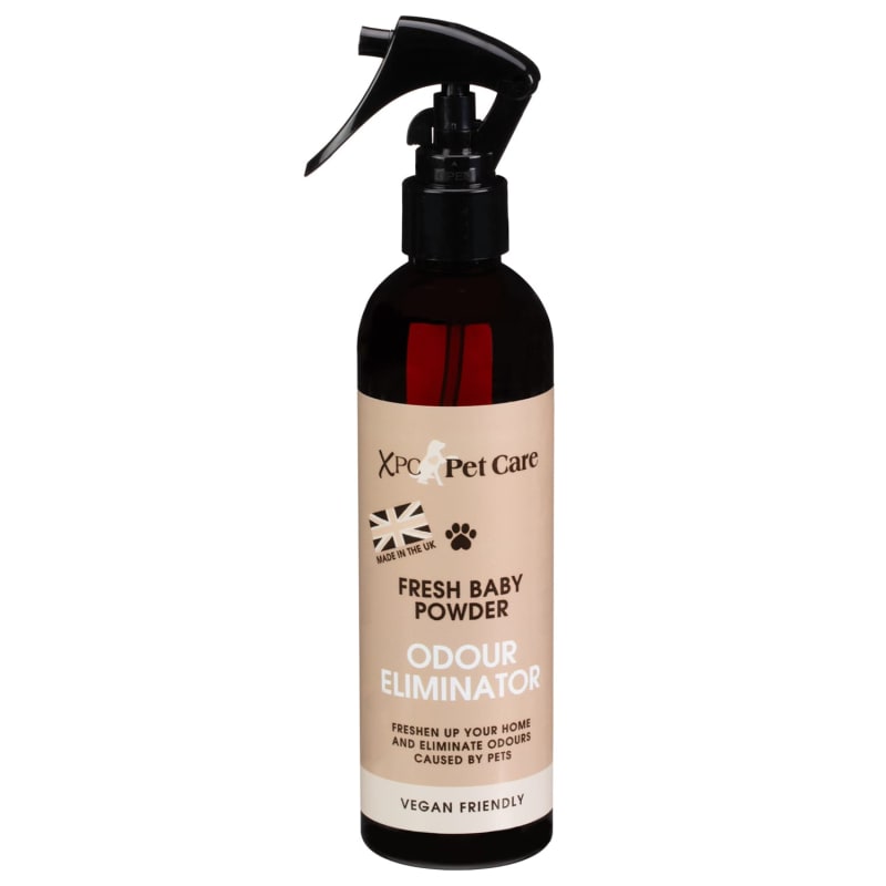 Pet Odour Eliminator 250ml - Fresh Baby Powder | Pet Grooming | B&M