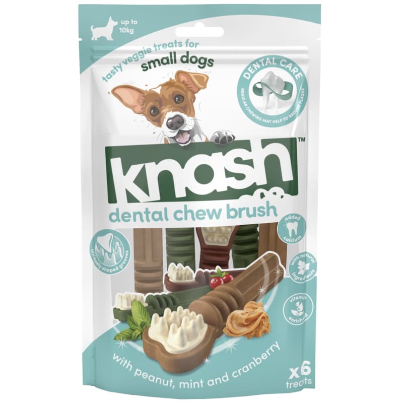 Knash Dental Chew Brush 6pk - Small Dogs | Dog Treats | B&M
