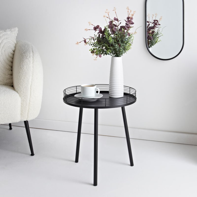 Home Collection Metal Side Table Black Side Tables B M Stores