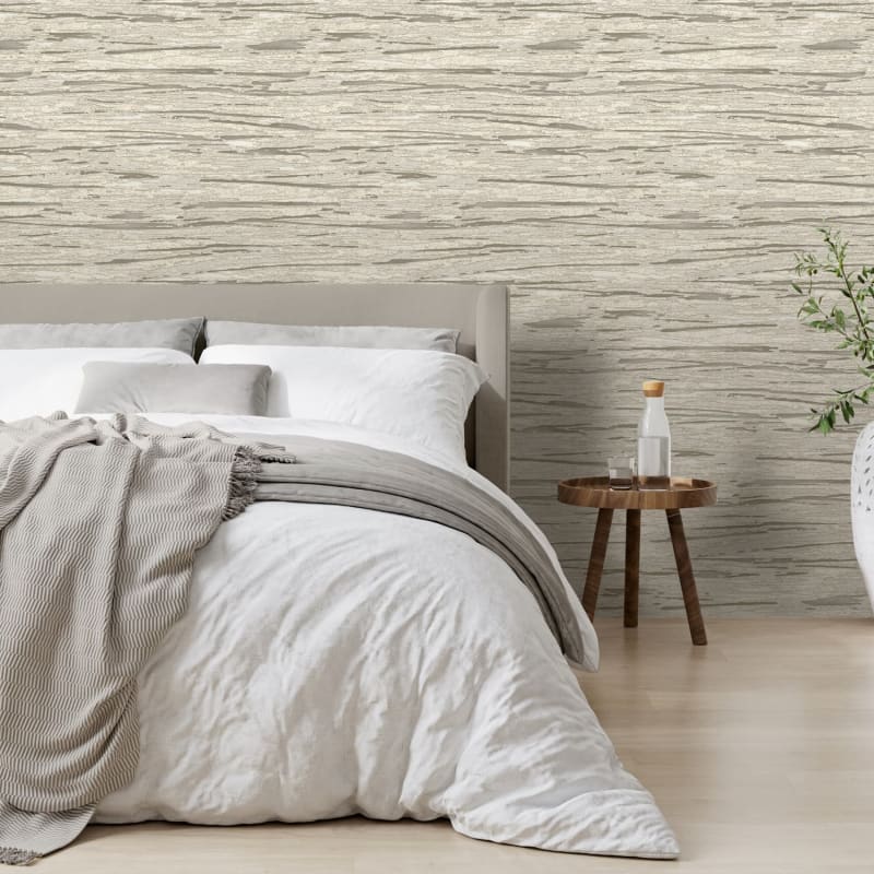 Horizon Taupe Wallpaper | Plain & Textured Wallpaper | B&M Stores