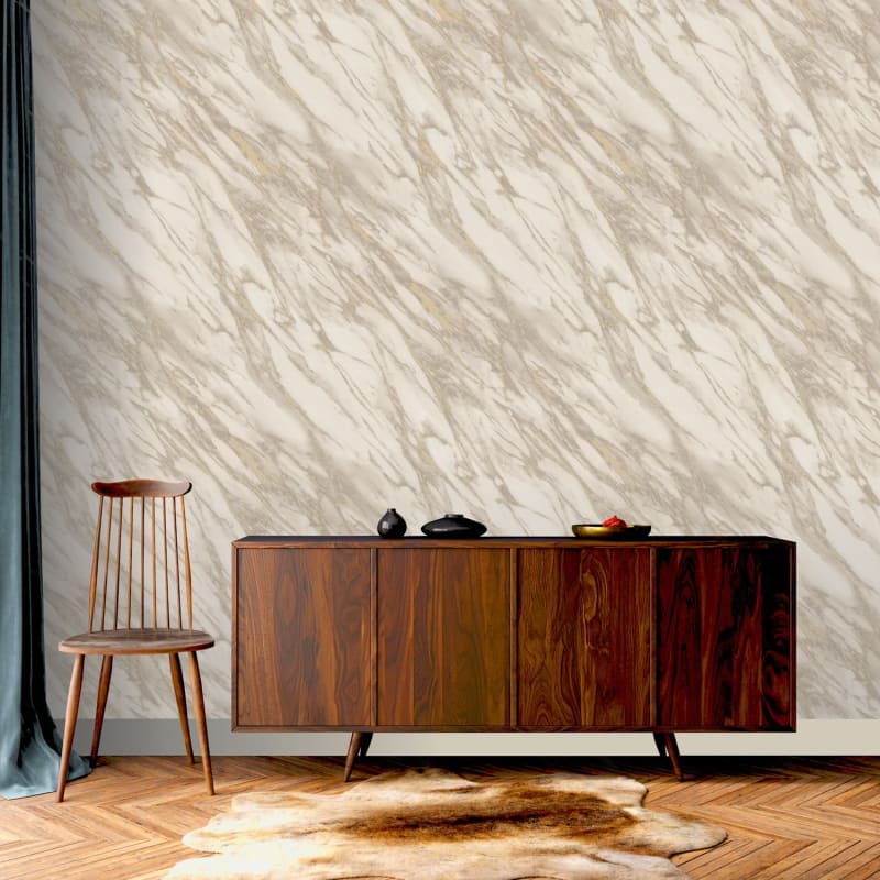 Carrera Marble Wallpaper - Natural | Wallpaper | B&M Stores