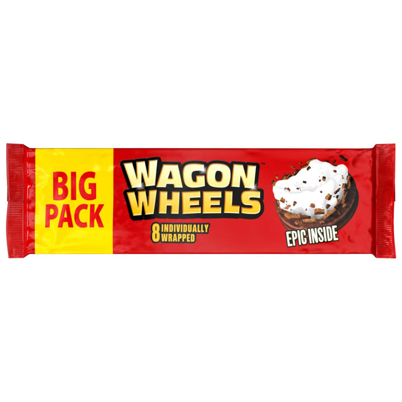 Wagon Wheels 8pk | Chocolate Biscuits | B&M