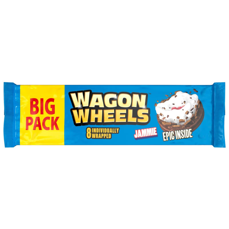 Wagon Wheels Jammie 8pk | Chocolate Biscuits | B&M