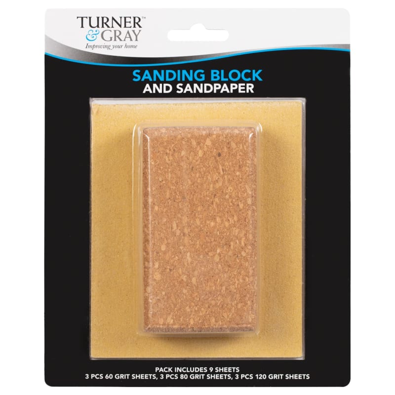 Turner & Gray Sanding Block & Sand Paper | DIY | B&M