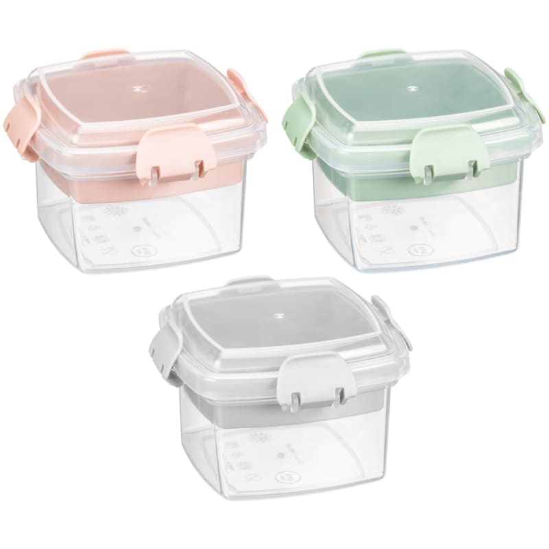 2 Compartment Snack Container - Pink | Kitchen Storage | B&M