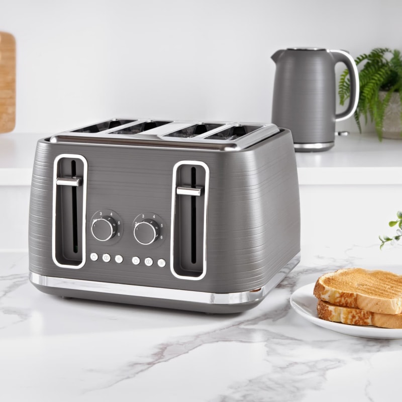 Goodmans Stripe 4 Slice Toaster | Toasters - B&M