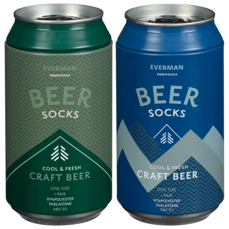 Beer Socks in a Can - Blue | Christmas Gifts | B&M