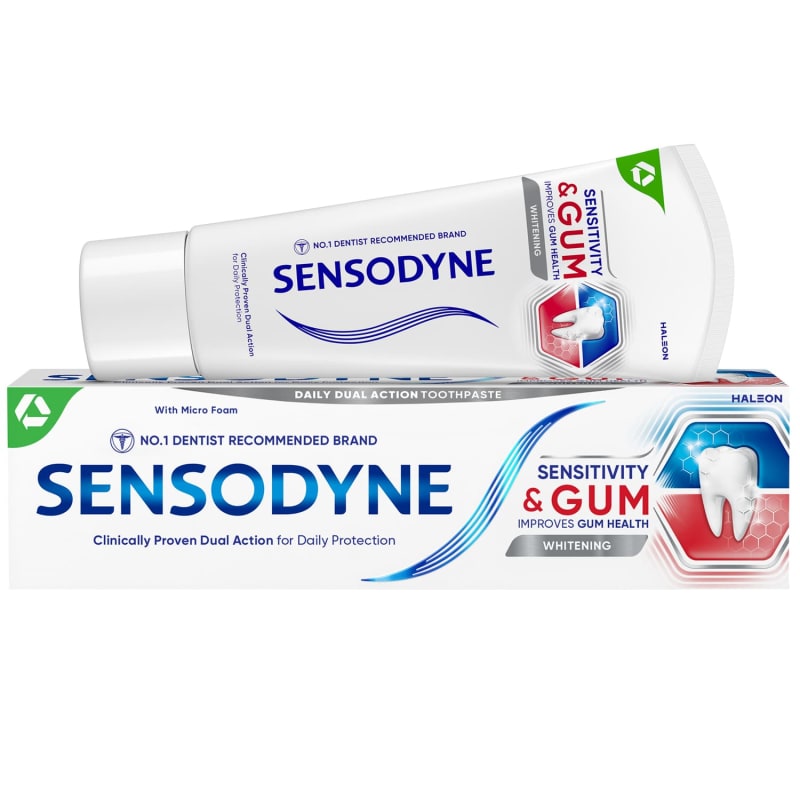 Sensodyne Sensitivity and Gum Whitening Toothpaste 75ml | B&M