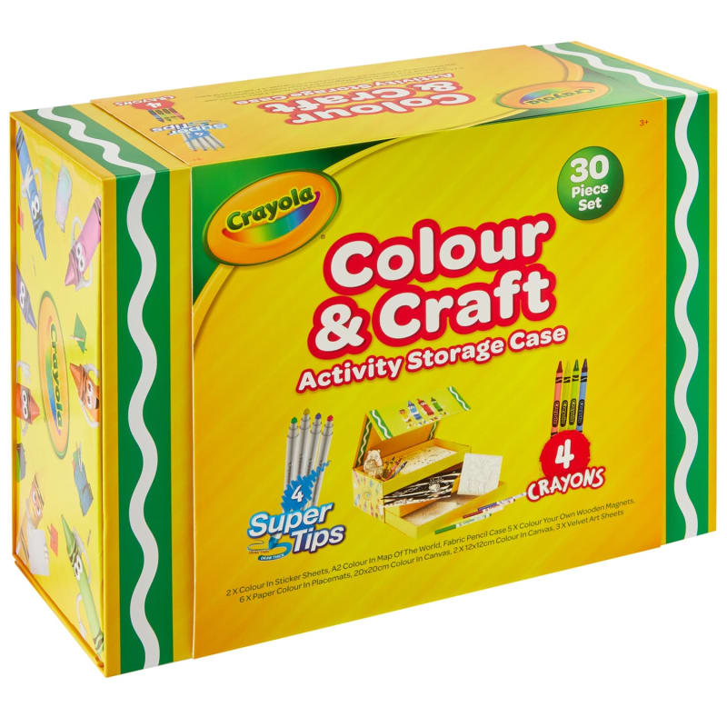 Crayola Colour & Craft Activity Case 30pc | Arts & Crafts | B&M