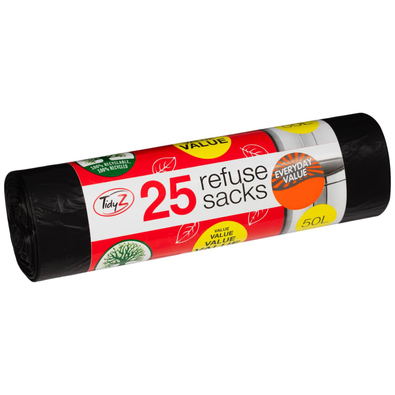 Refuse Sacks 25pk | Household Essentials | B&M