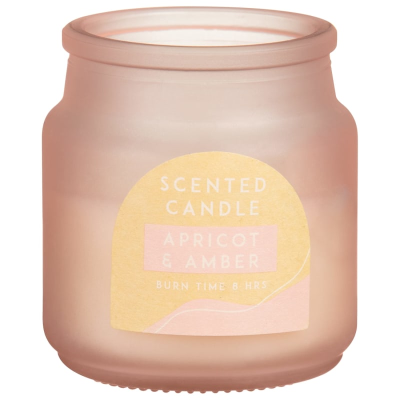 Mini Frosted Candle - Apricot & Amber | Candles | B&M