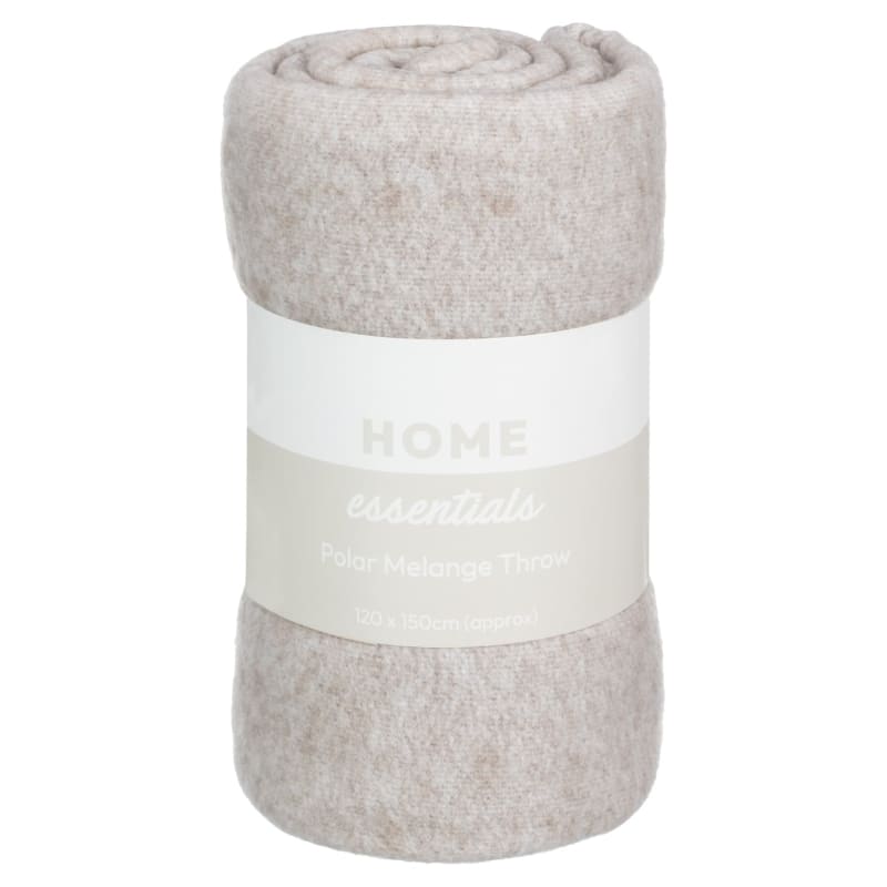 Home Essentials Polar Fleece Throw - Natural | Throws | B&M