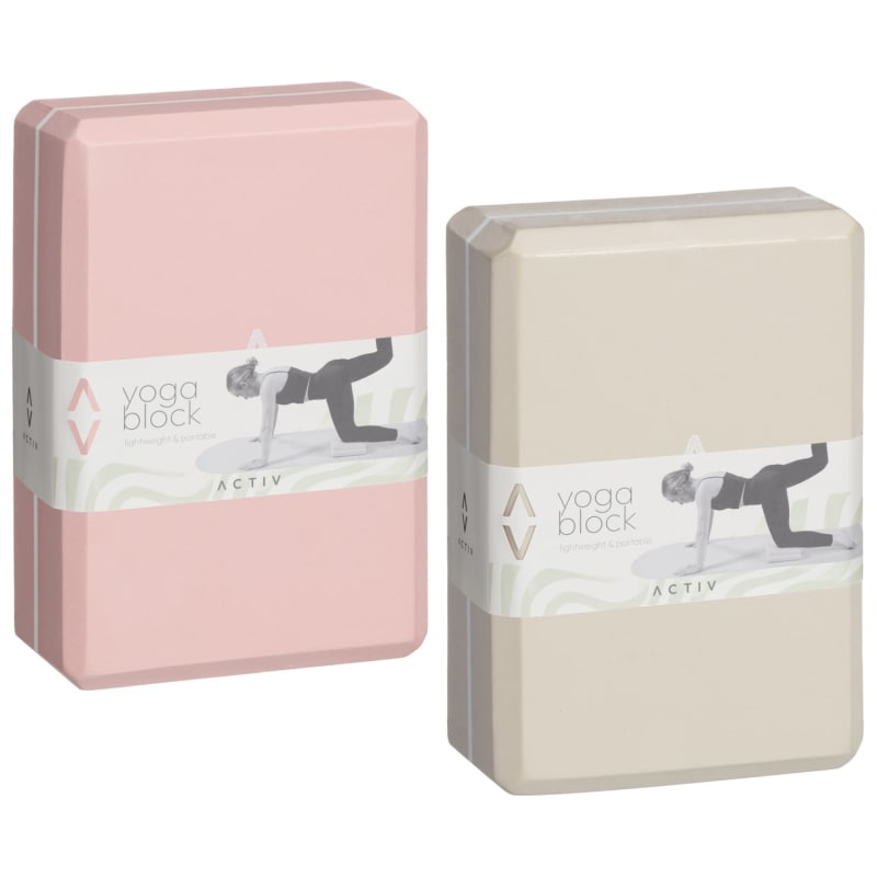 ACTIV Yoga Block - Pink | Fitness Accessories | B&M