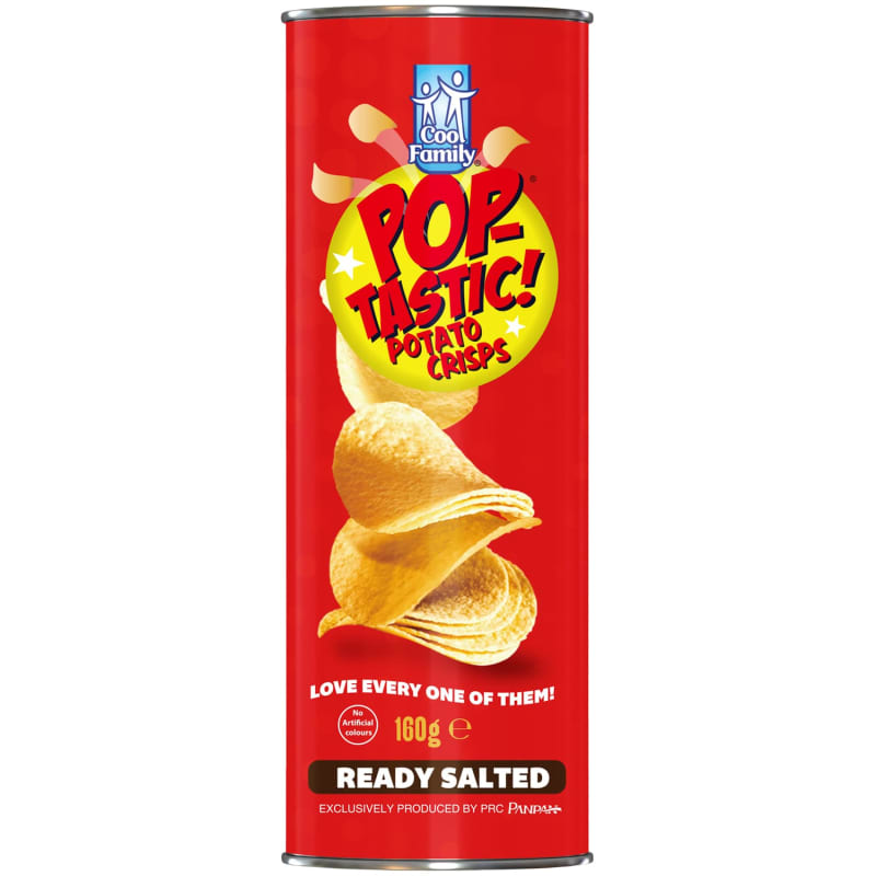 Pop-tastic Crisps 160g - Ready Salted | Crisps | B&M