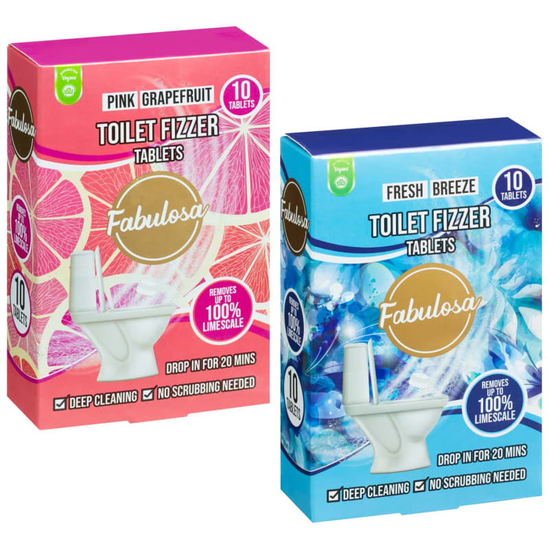 Fabulosa Toilet Fizzer 10pk - Fresh Breeze | Household Cleaners | B&M
