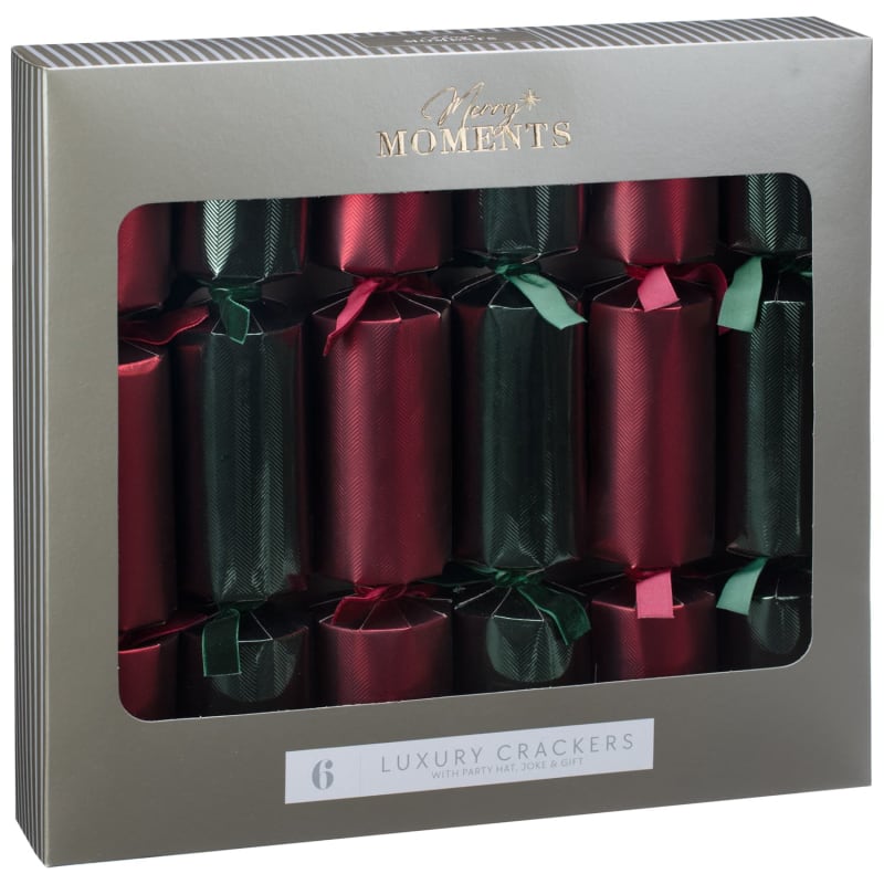 Merry Moments Luxury Hexagonal Crackers 6pk | Crackers | B&M
