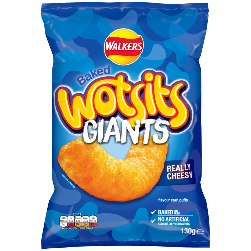 Walkers Wotsits Giants 130g - Cheese | Crisps | B&M.
