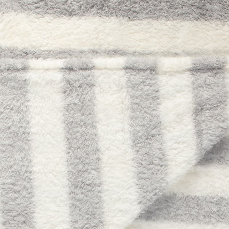 Home Collection Cosy Striped Throw - Grey | Throws | B&M