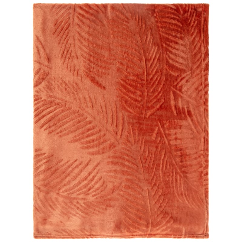 Carved Super Soft Throw - Rust | Throws | B&M