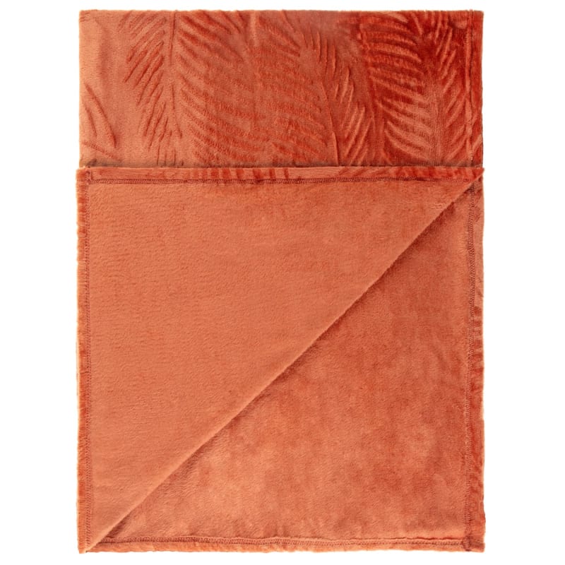 Carved Super Soft Throw - Rust | Throws | B&M