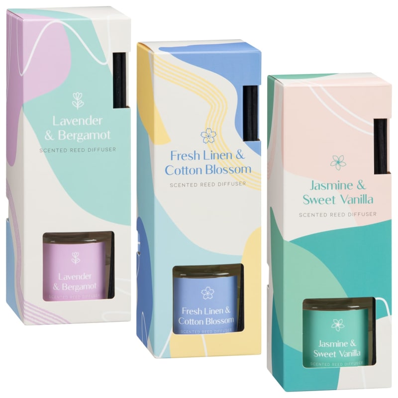Scented Reed Diffuser 80ml - Lavender & Bergamot | B&M