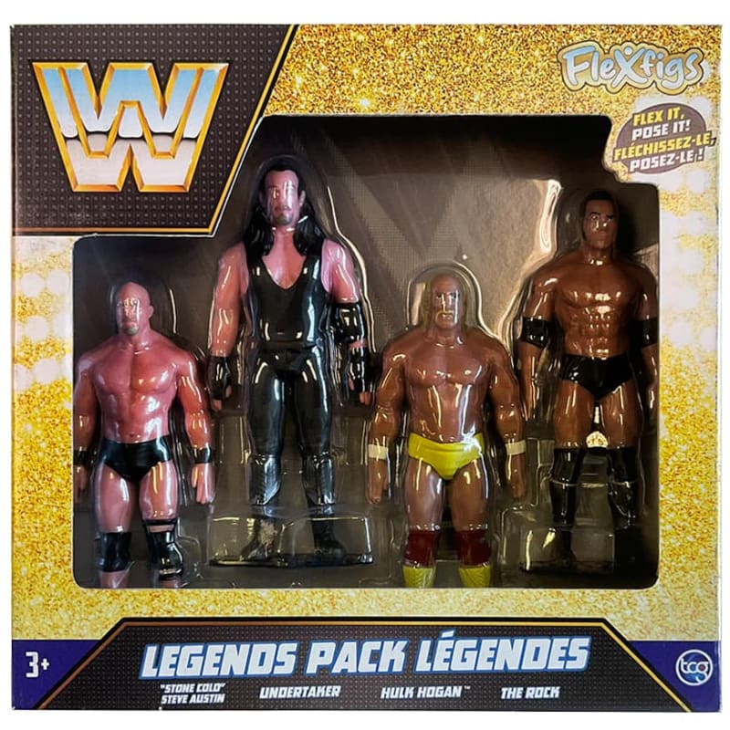 WWE Flexi Figures Legends Pack 4pk | Action Figures | B&M
