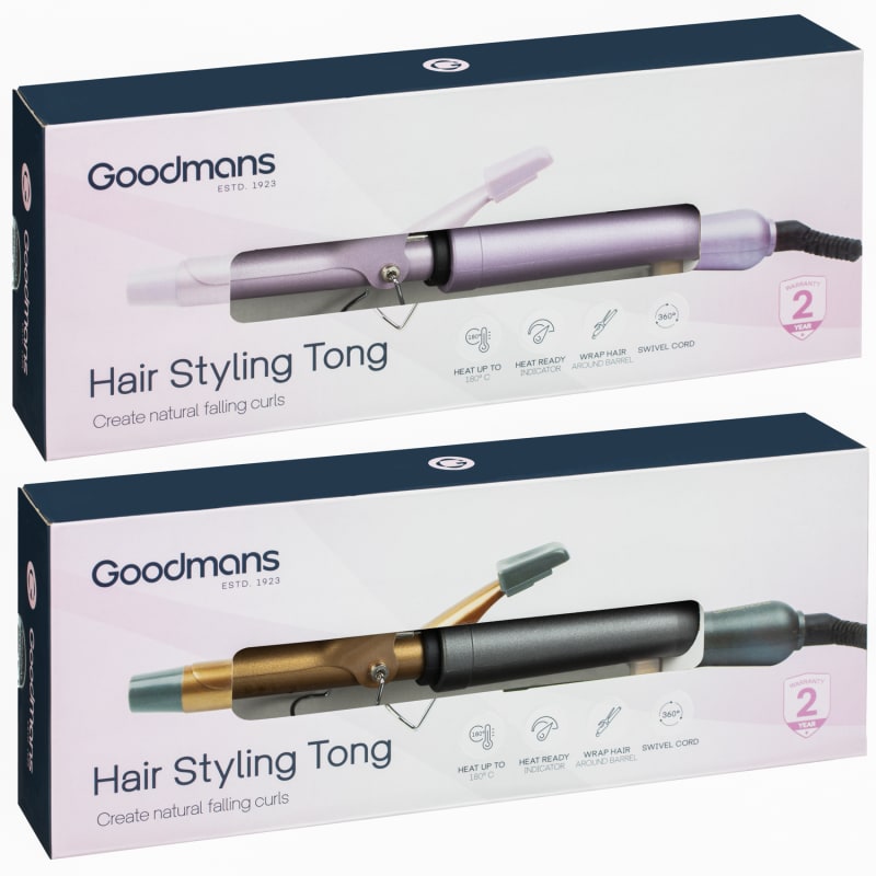 Goodmans Hair Styling Tong - Grey | Women's Styling Tongs - B&M