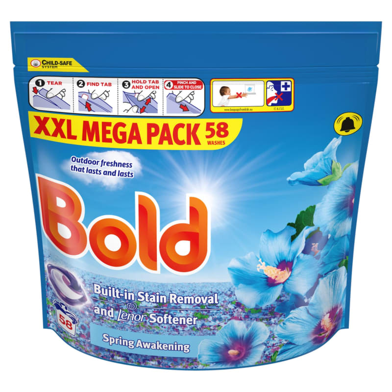 Bold All-In-1 Pods 58W - Spring Awakening | Detergents | B&M