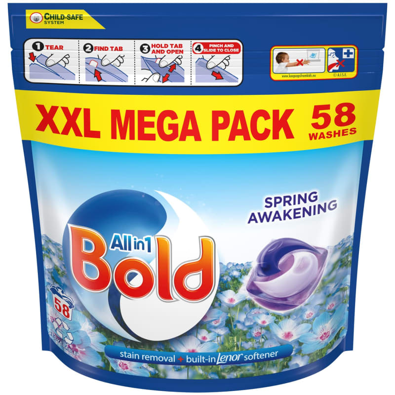 Bold All-In-1 Pods 58W - Spring Awakening | Detergents | B&M