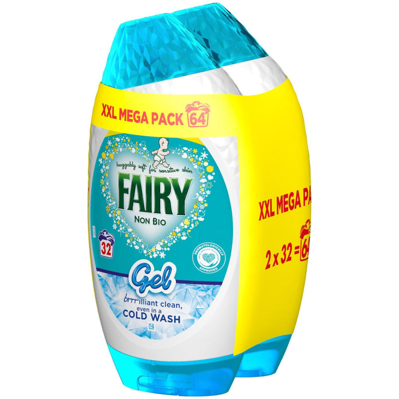Fairy Non Bio Washing Gel Mega Pack 64W | Detergents | B&M