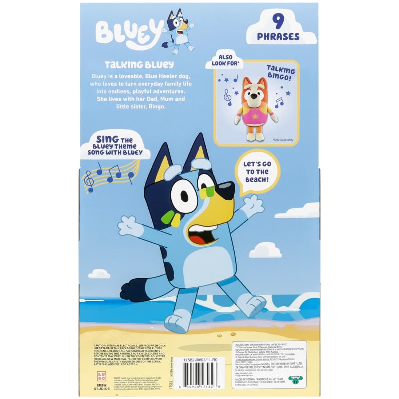 Bluey Talking Plush - Bluey | Soft Toys | B&M