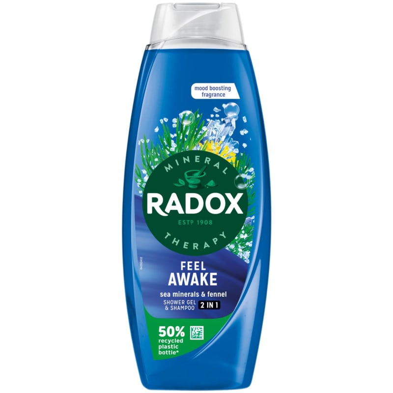 Radox Feel Awake Shower Gel & Shampoo 675ml - Sea Minerals | B&M