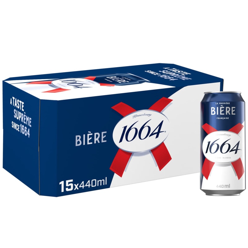 Kronenbourg 1664 Premium Lager Beer 15 x 440ml | Alcohol - B&M