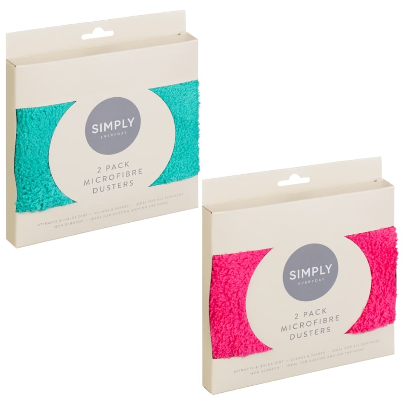 Simply Everyday Microfibre Duster 2pk - Pink | B&M