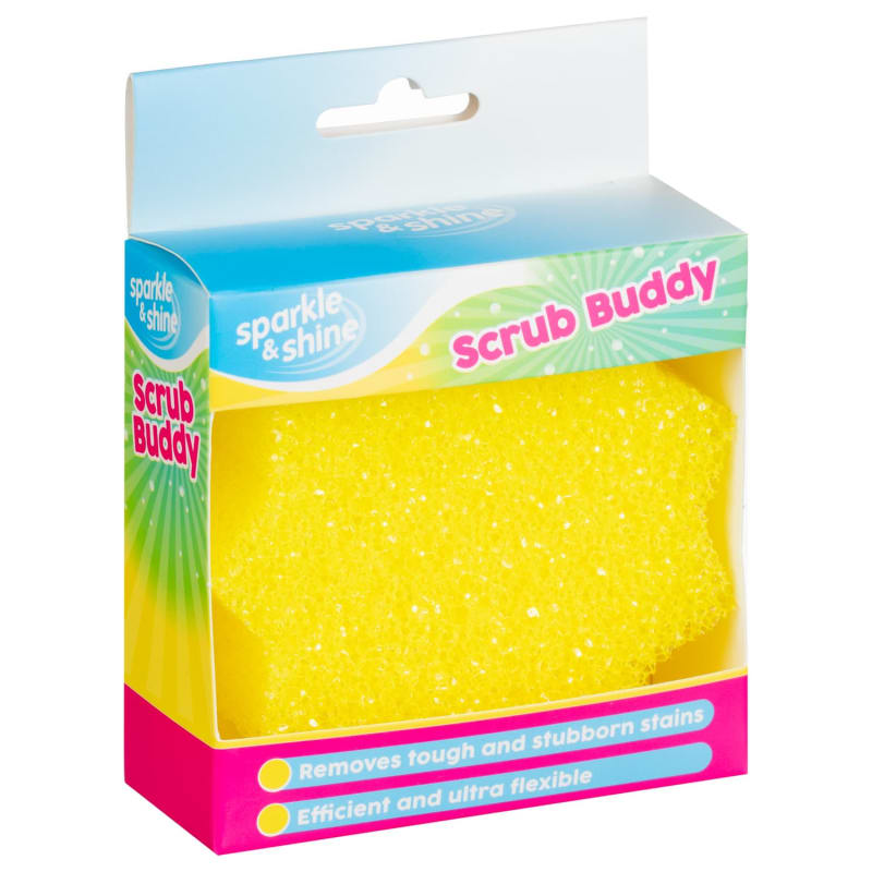 Sparkle & Shine Scrub Buddy Star - Yellow | Washing Up & Accessories | B&M