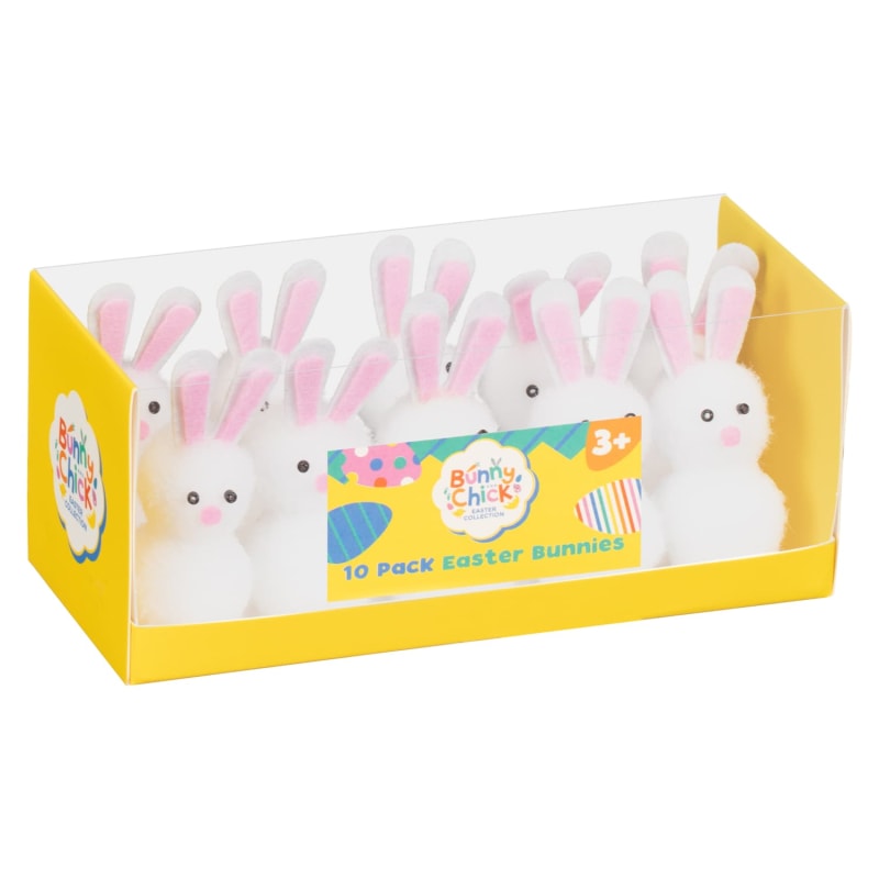Easter Bunnies 10pk l Easter Crafts - B&M