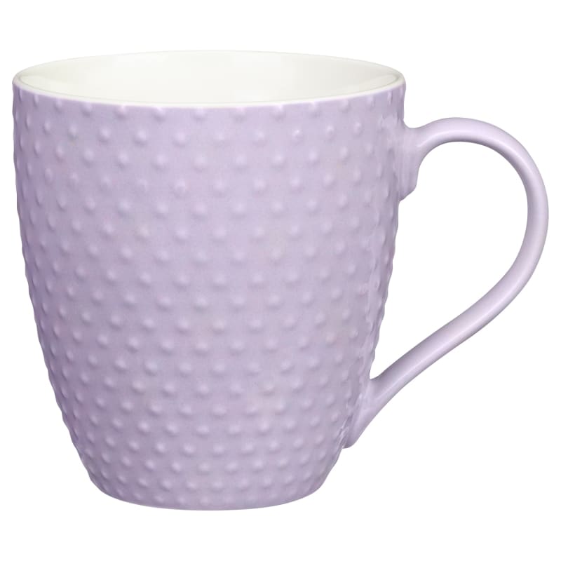 Jumbo Dot Embossed Mug - Lilac | Mugs | B&M