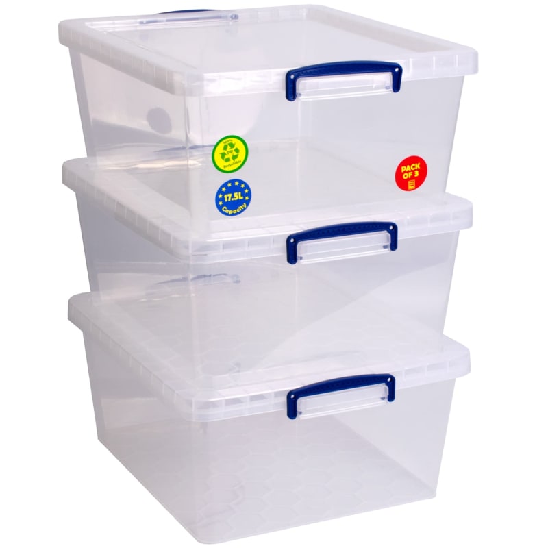 Really Useful Nesting Boxes 3 x 15.5L | Storage Boxes - B&M