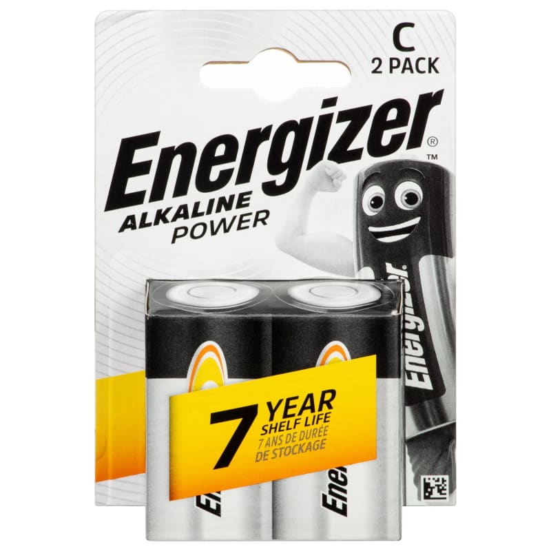 Energizer Alkaline Power C Batteries 2pk | Batteries | B&M