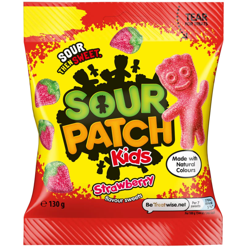 Sour Patch Kids 130g - Strawberry | Sweets Multipack - B&M
