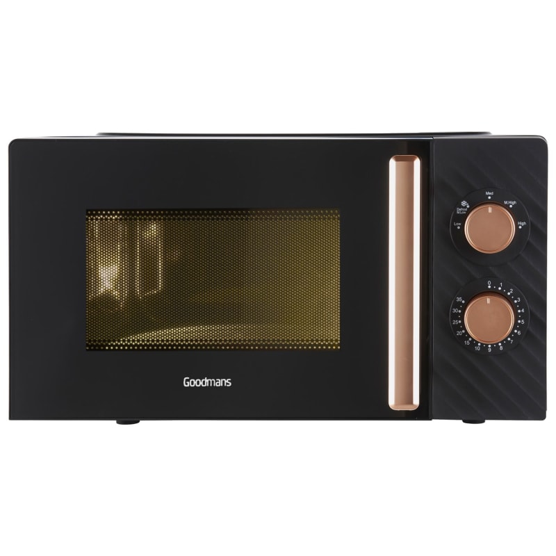 Goodmans Wave Black & Rose Gold Microwave | B&M