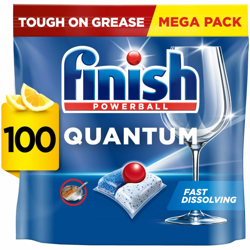 Finish Quantum All In One 100pk - Lemon | Dishwasher Products | B&M