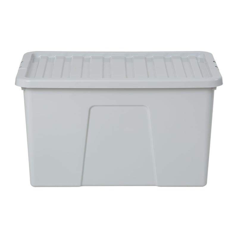 Storage Box with Lid 60L - Pebble | Storage Boxes | B&M