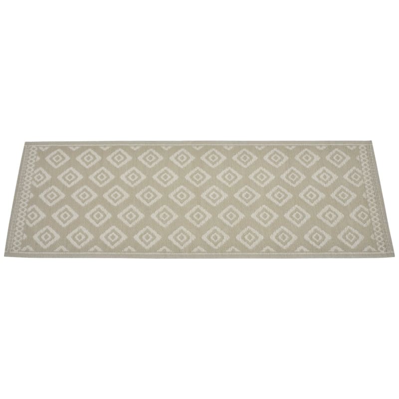 Outdoor Runner 70 x 200cm - Cream | Outdoor Rugs | B&M