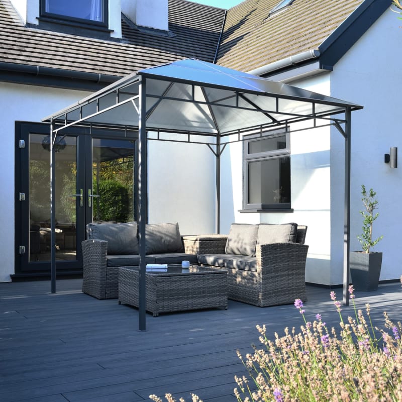 Hardtop Gazebo 2.5m x 2.5m | Gazebos & Parasols | B&M